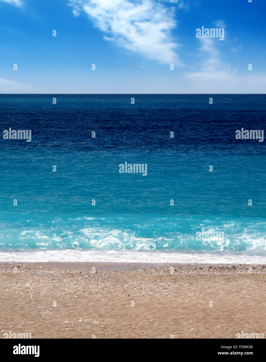 Summertime at the empty beach Stock Photo - Alamy