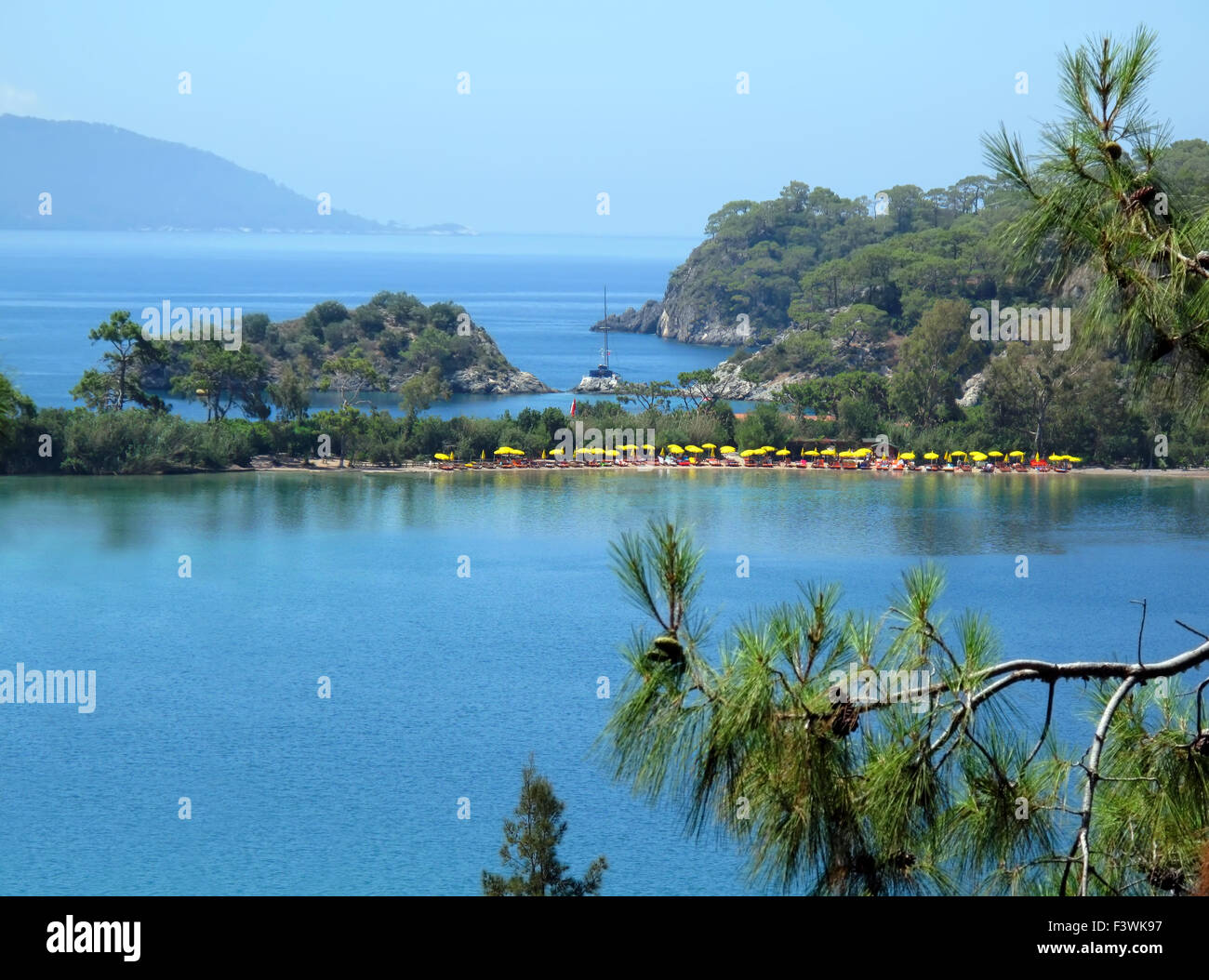 view of a beautiful blue lagoon Stock Photo - Alamy