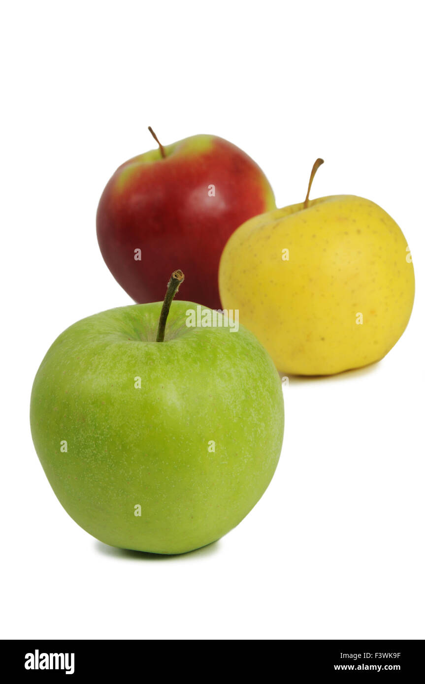 group of apples isolated Stock Photo - Alamy