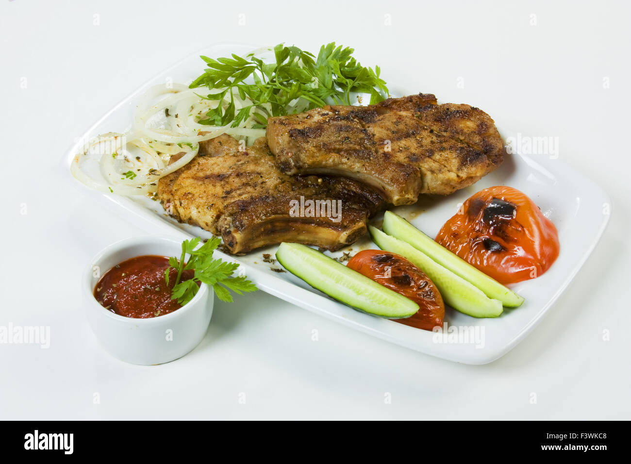 dish of fried meat Stock Photo - Alamy