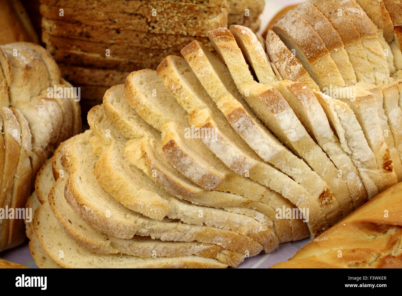 Sliced Bread Textures Stock Photo - Alamy