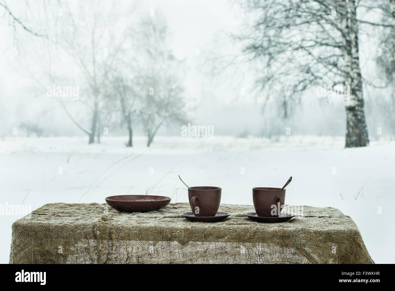 Two cups of tea Stock Photo - Alamy