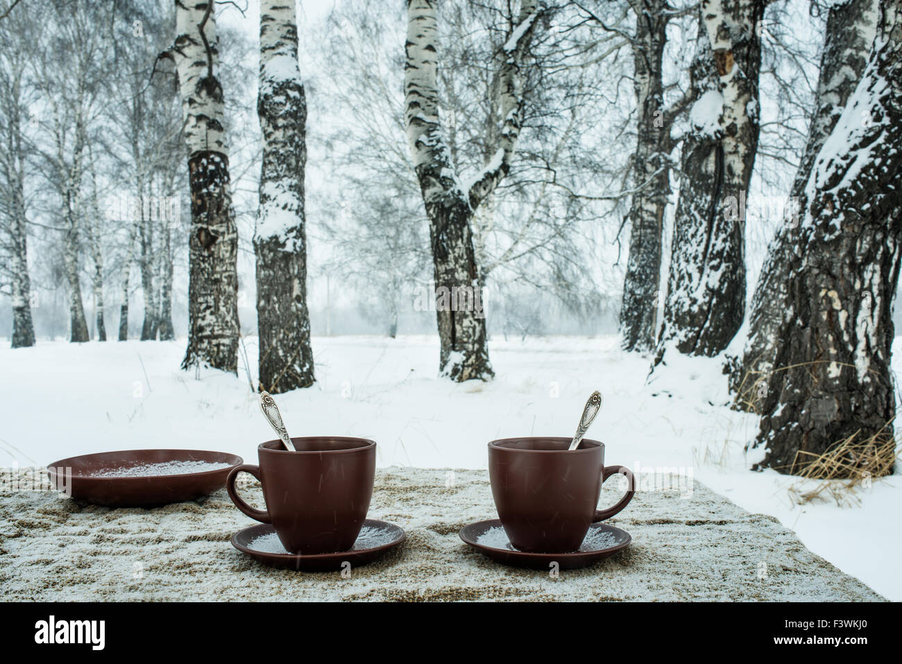 Two cups of tea Stock Photo - Alamy