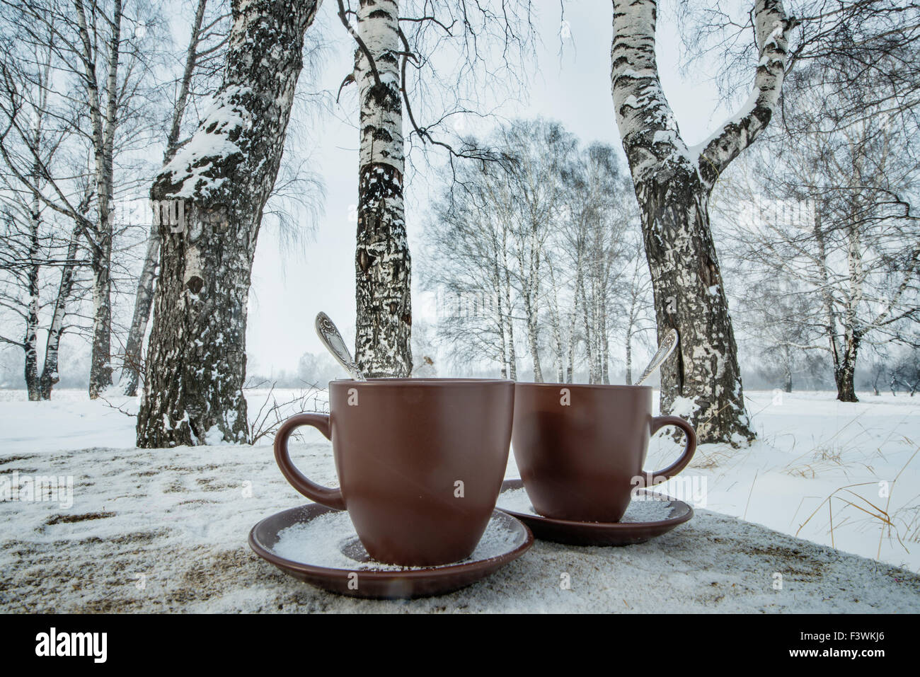 Two cups of tea Stock Photo - Alamy