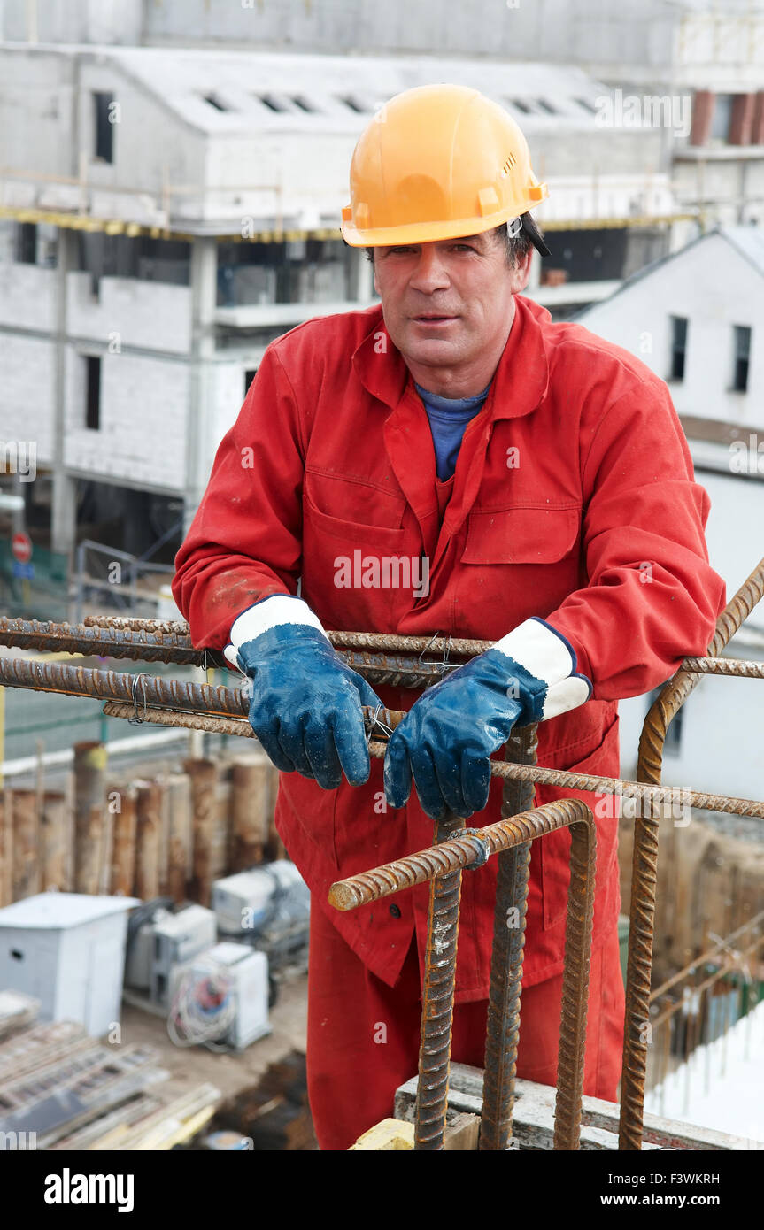 worker builder at construction site Stock Photo - Alamy