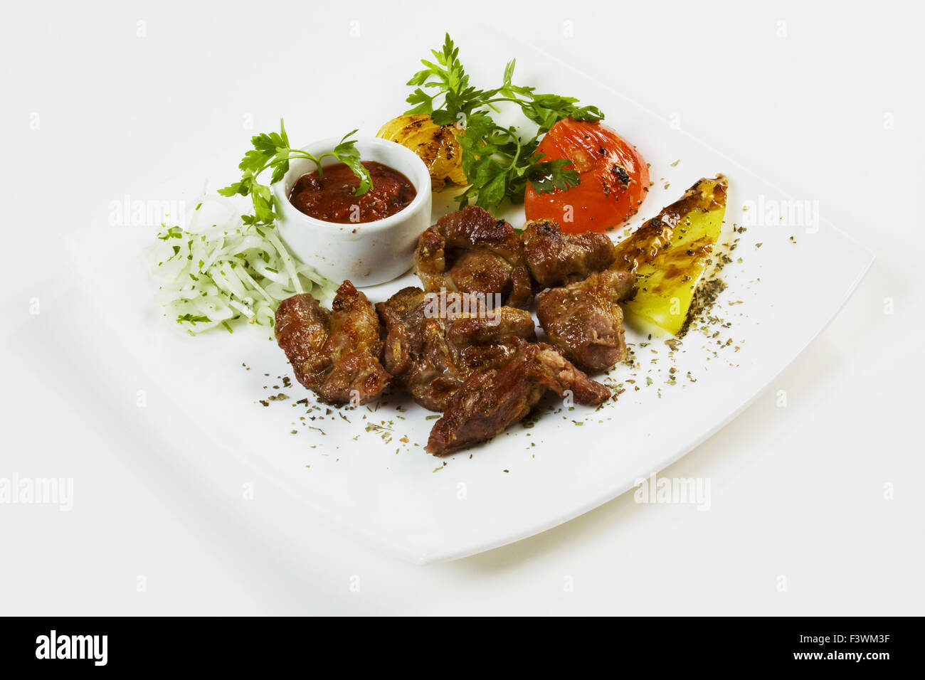 dish of fried meat Stock Photo - Alamy