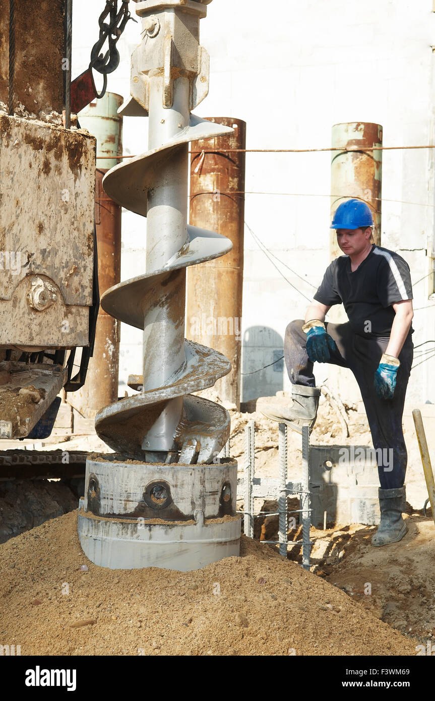 piling construction works Stock Photo - Alamy