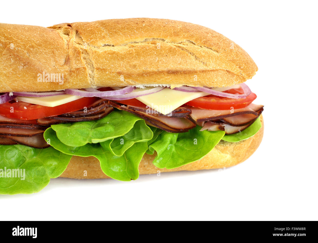 Ham And Salad Sub Stock Photo - Alamy