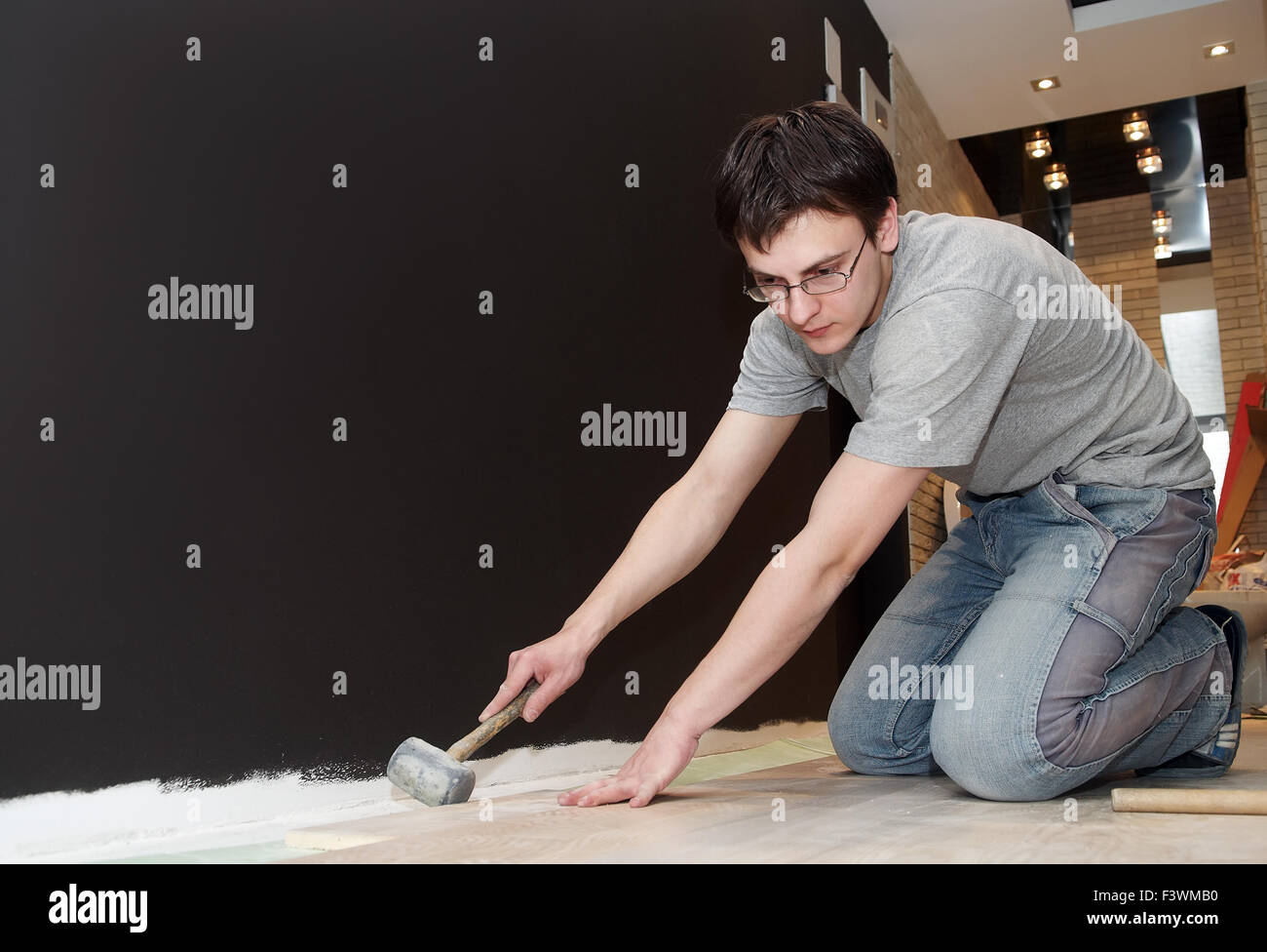 home flooring works Stock Photo - Alamy
