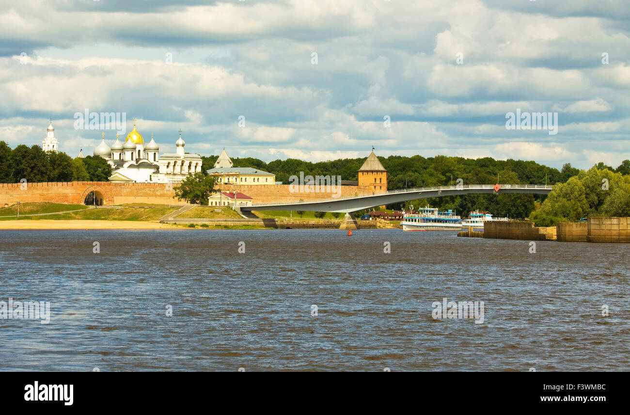 Middle ages fortress Kremlin with orthodox Saint Sophia cathedral on ...