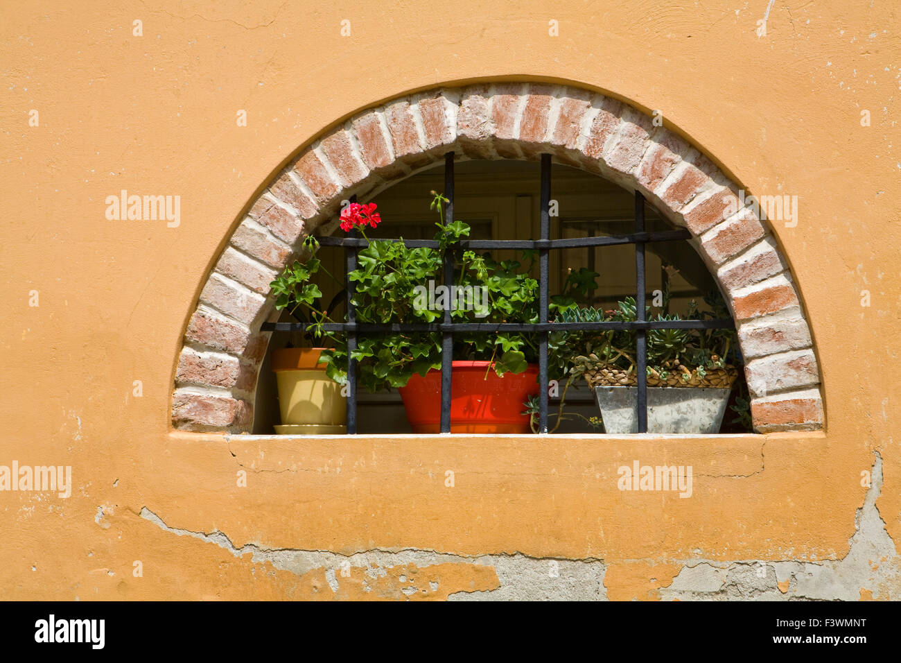 Ancient arch window Stock Photo - Alamy