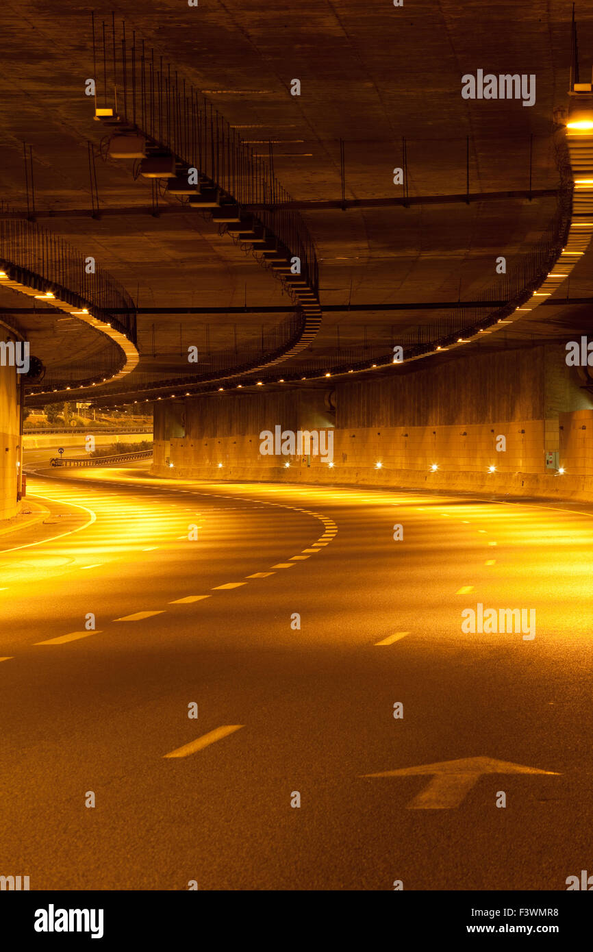 Highway at Night Stock Photo - Alamy