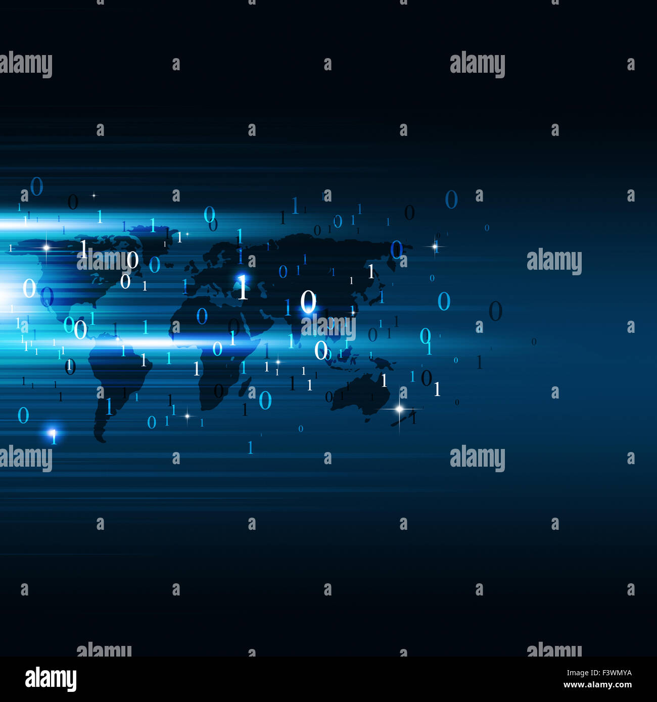 abstract binary code numbers concept technology blue background Stock Photo - Alamy