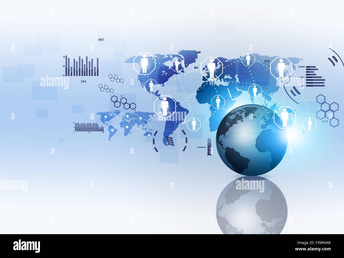 network concept global web connections technology background Stock ...