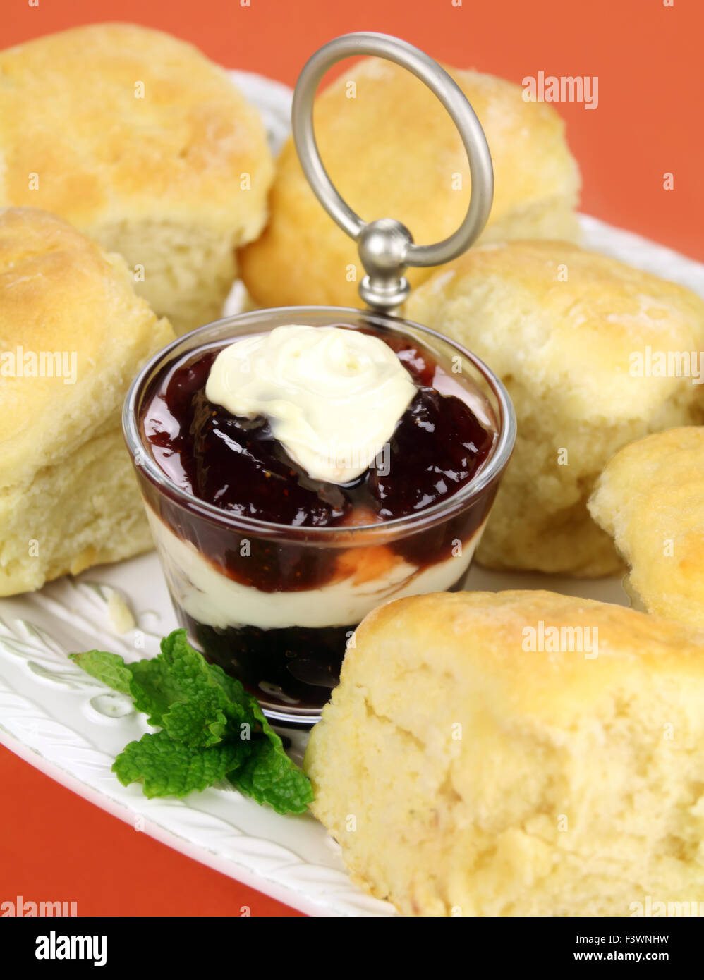 Scones Jam And Cream Stock Photo - Alamy