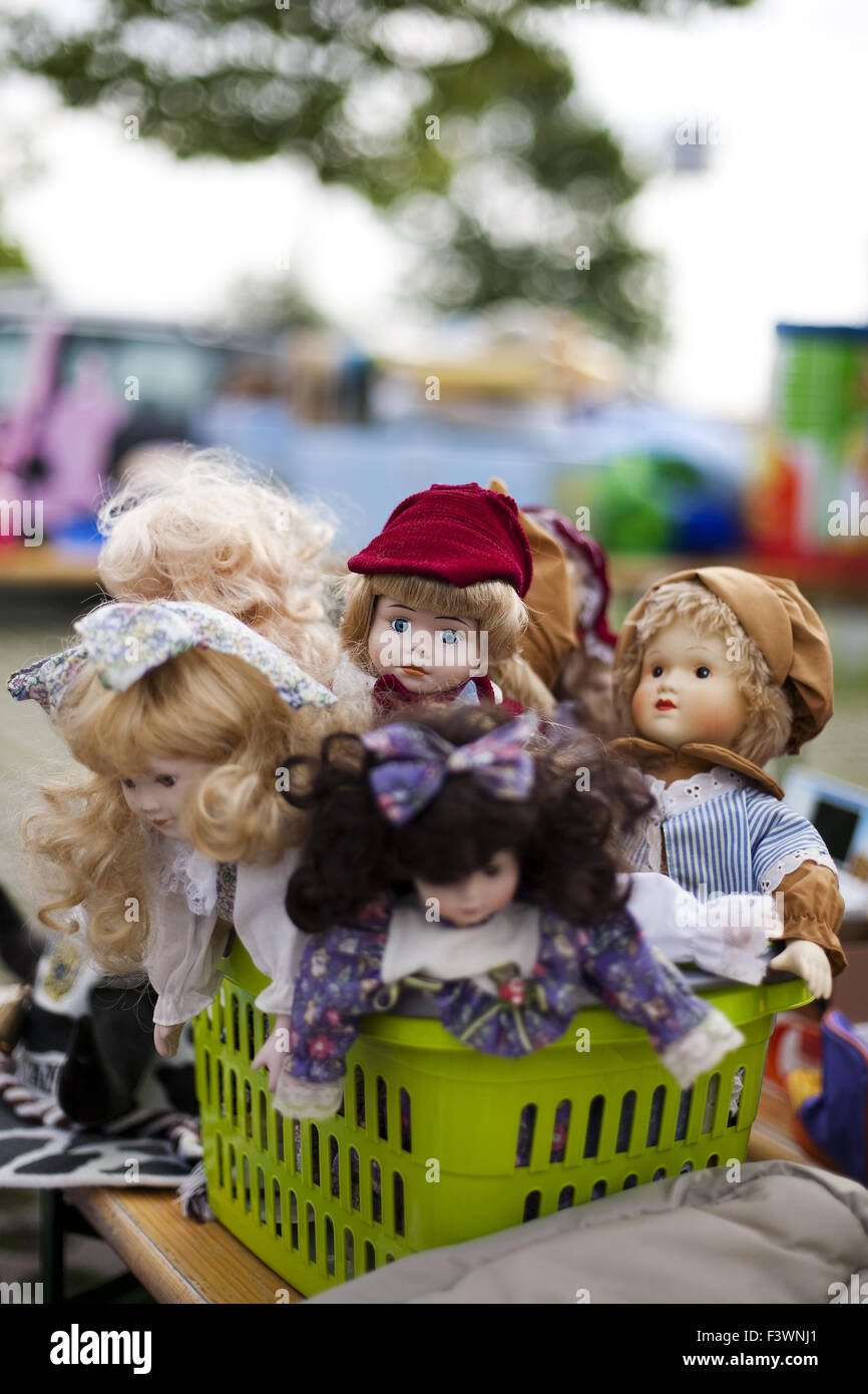 flea market dolls Stock Photo - Alamy