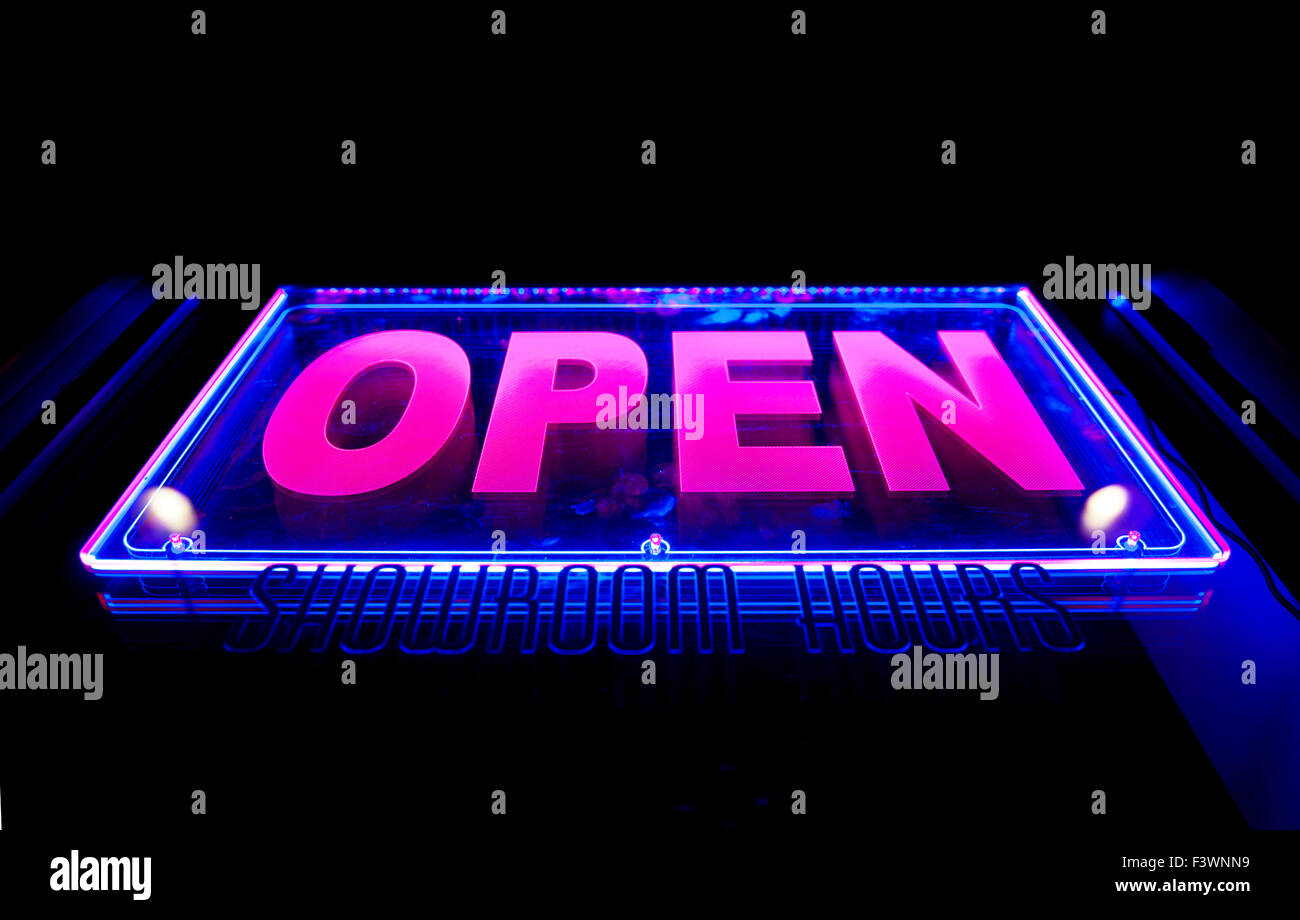 Neon open sign hi-res stock photography and images - Alamy