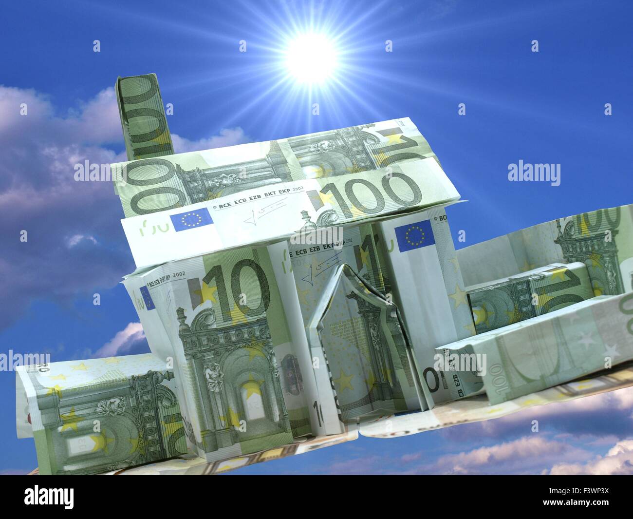 House and sun Stock Photo - Alamy