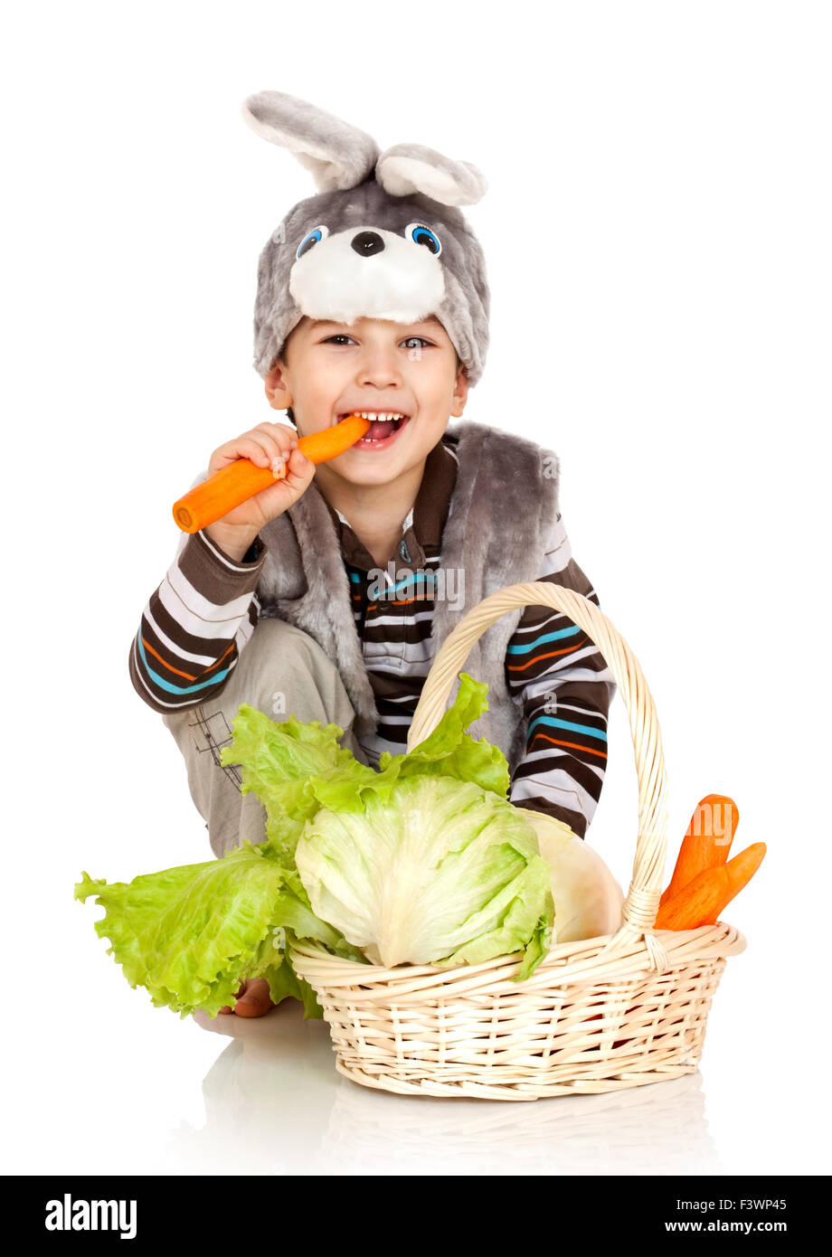 little boy in a suit of a rabbit Stock Photo - Alamy