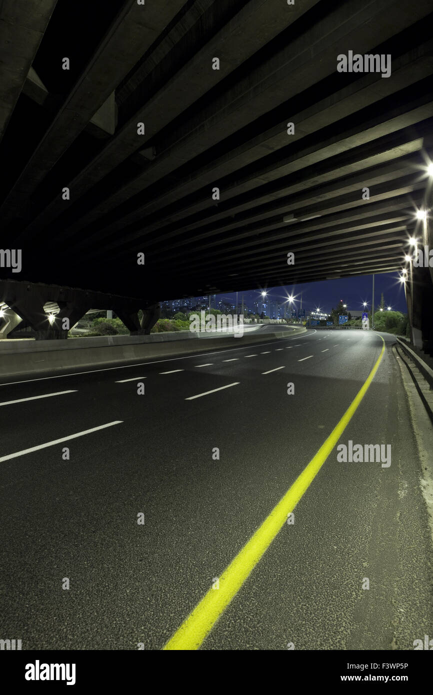Highway at night Stock Photo - Alamy