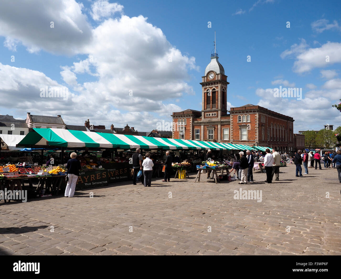 Chesterfield market town in Derbyshire England Stock Photo - Alamy