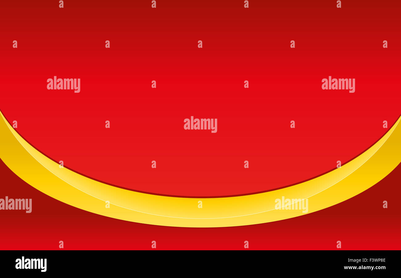 Yellow ribbon on red background Stock Photo - Alamy