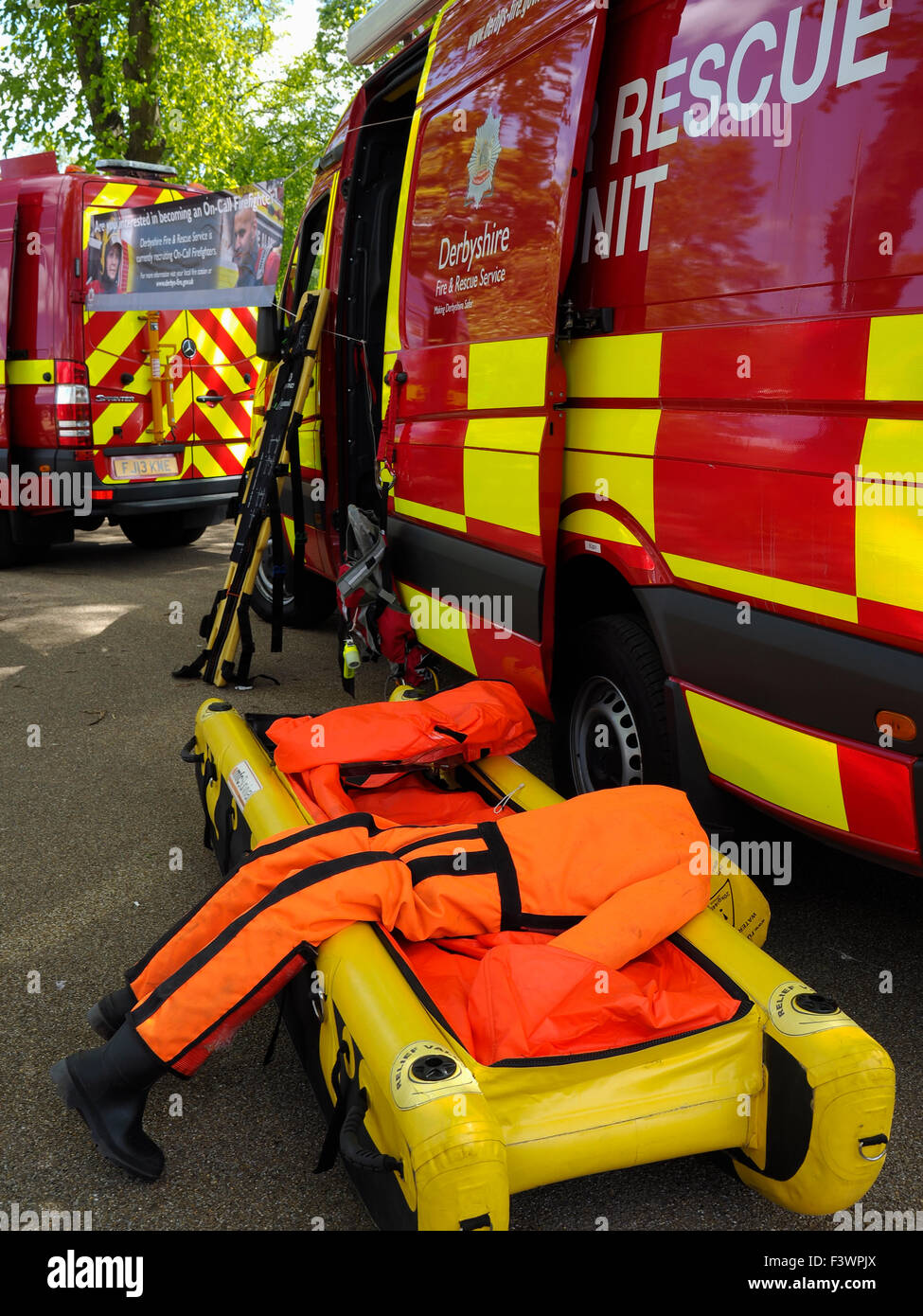 Emergency services display held in Pavilion Gardens Buxton Derbyshire ...