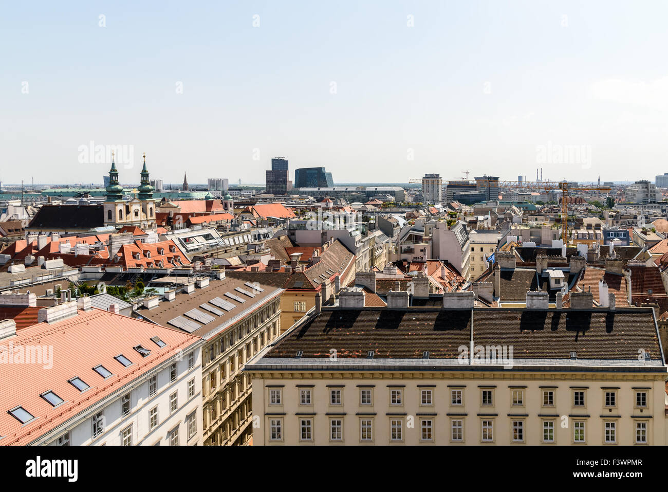 Aerial View Of Vienna City Skyline Stock Photo - Alamy
