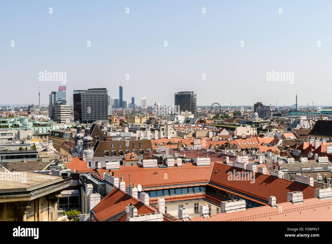Aerial View Of Vienna City Skyline Stock Photo - Alamy
