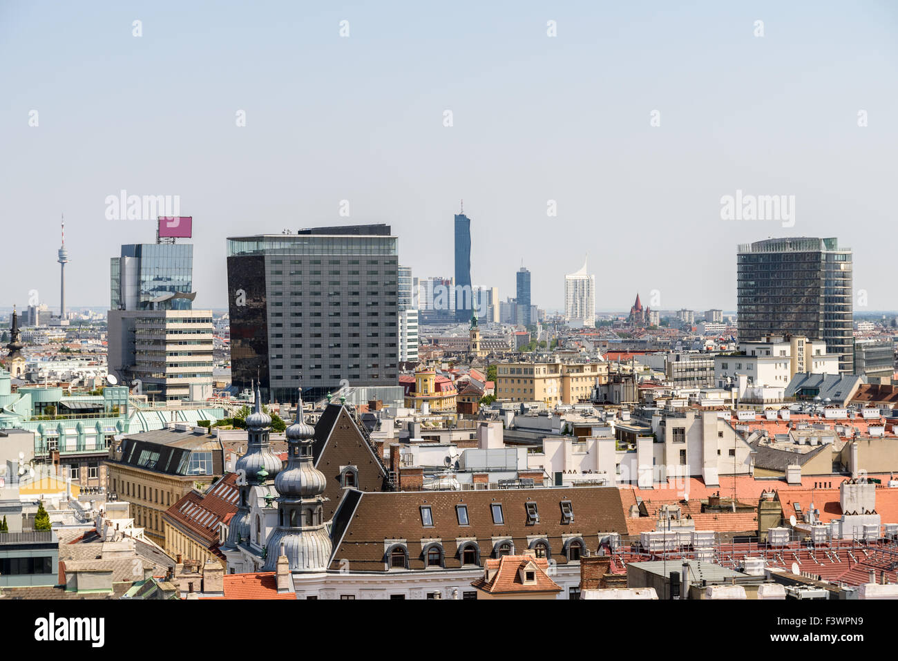 Aerial View Of Vienna City Skyline Stock Photo - Alamy