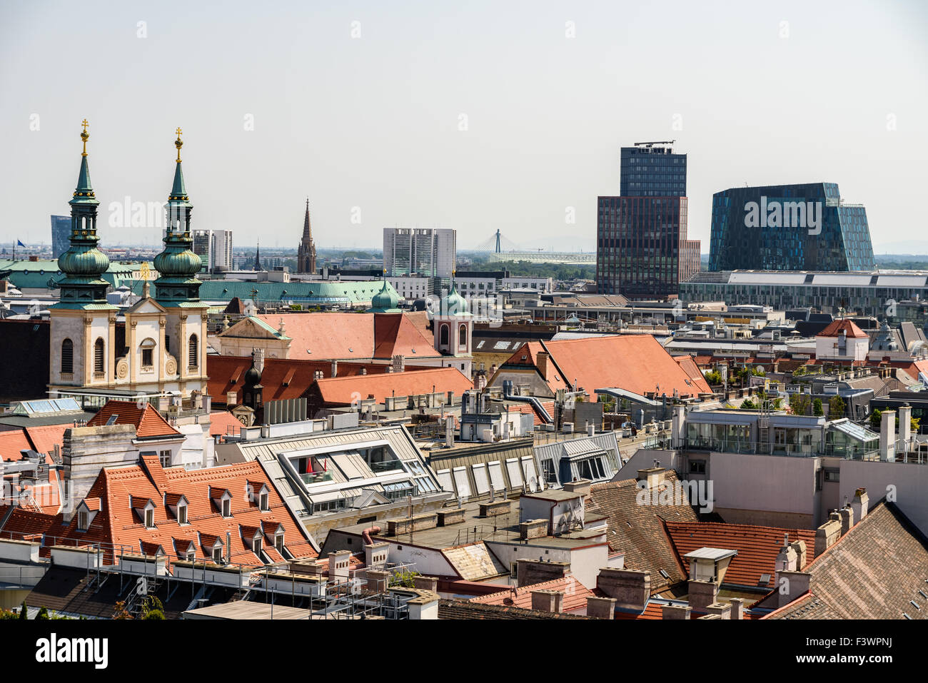 Aerial View Of Vienna City Skyline Stock Photo - Alamy