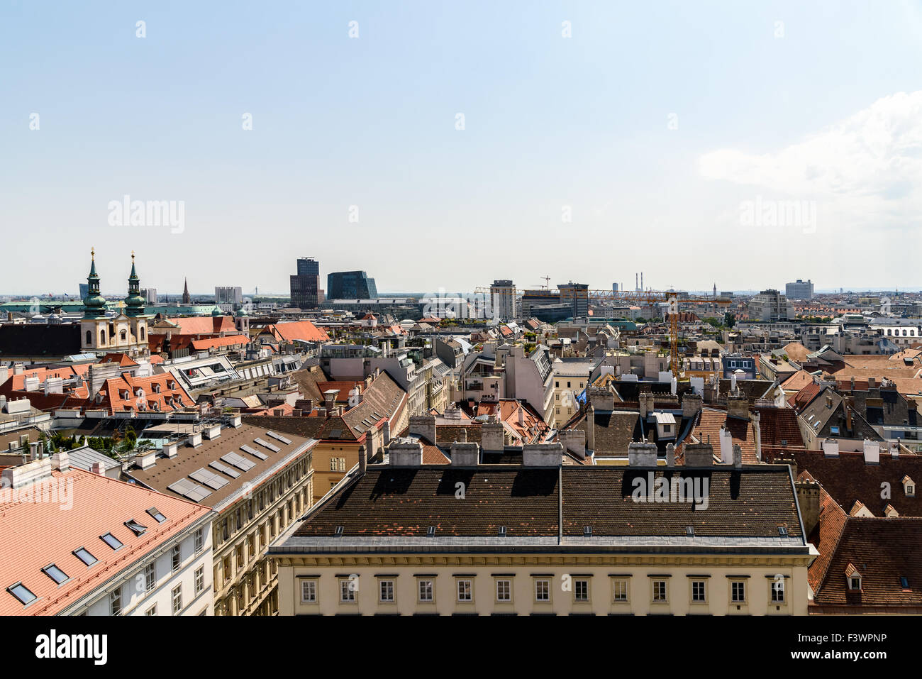 Aerial View Of Vienna City Skyline Stock Photo - Alamy