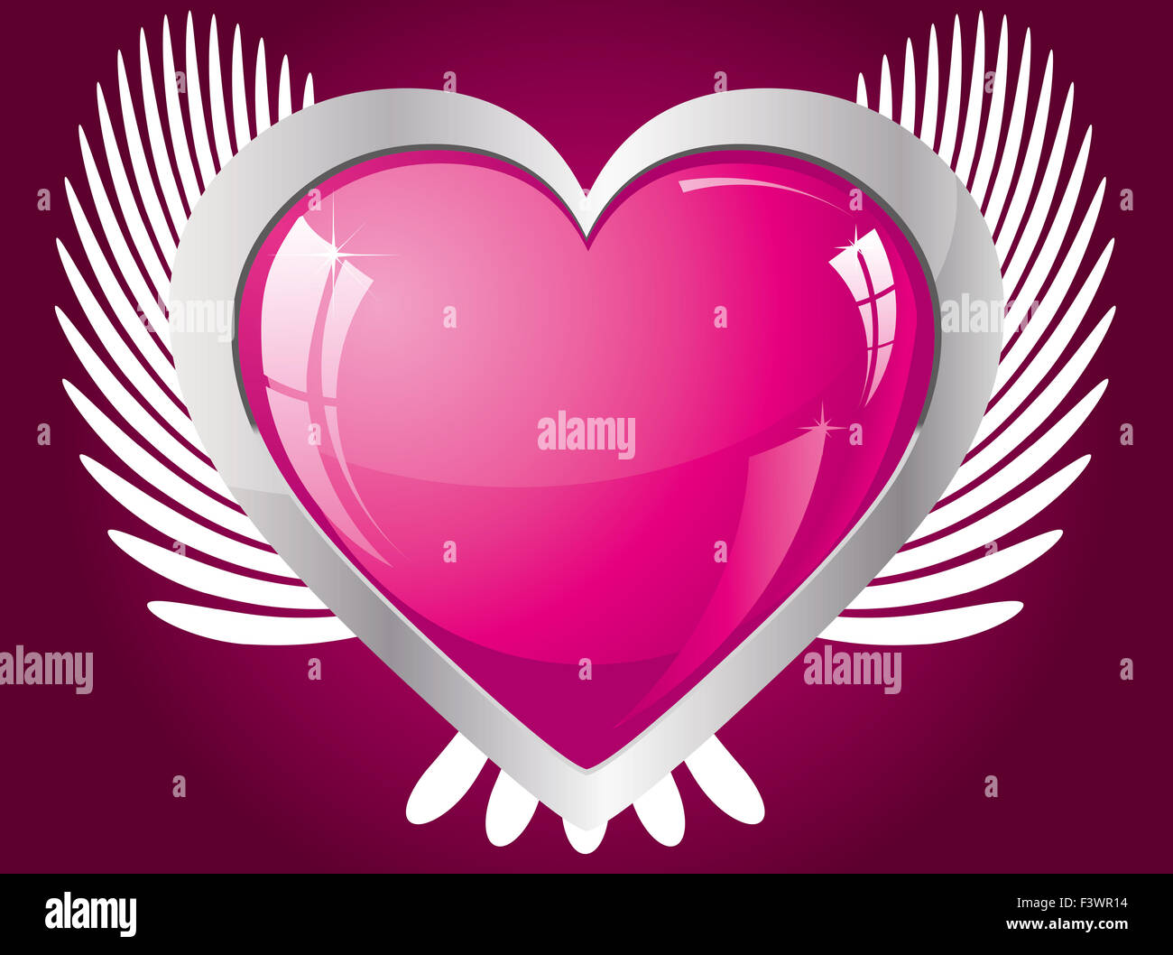 Winged heart hi-res stock photography and images - Alamy