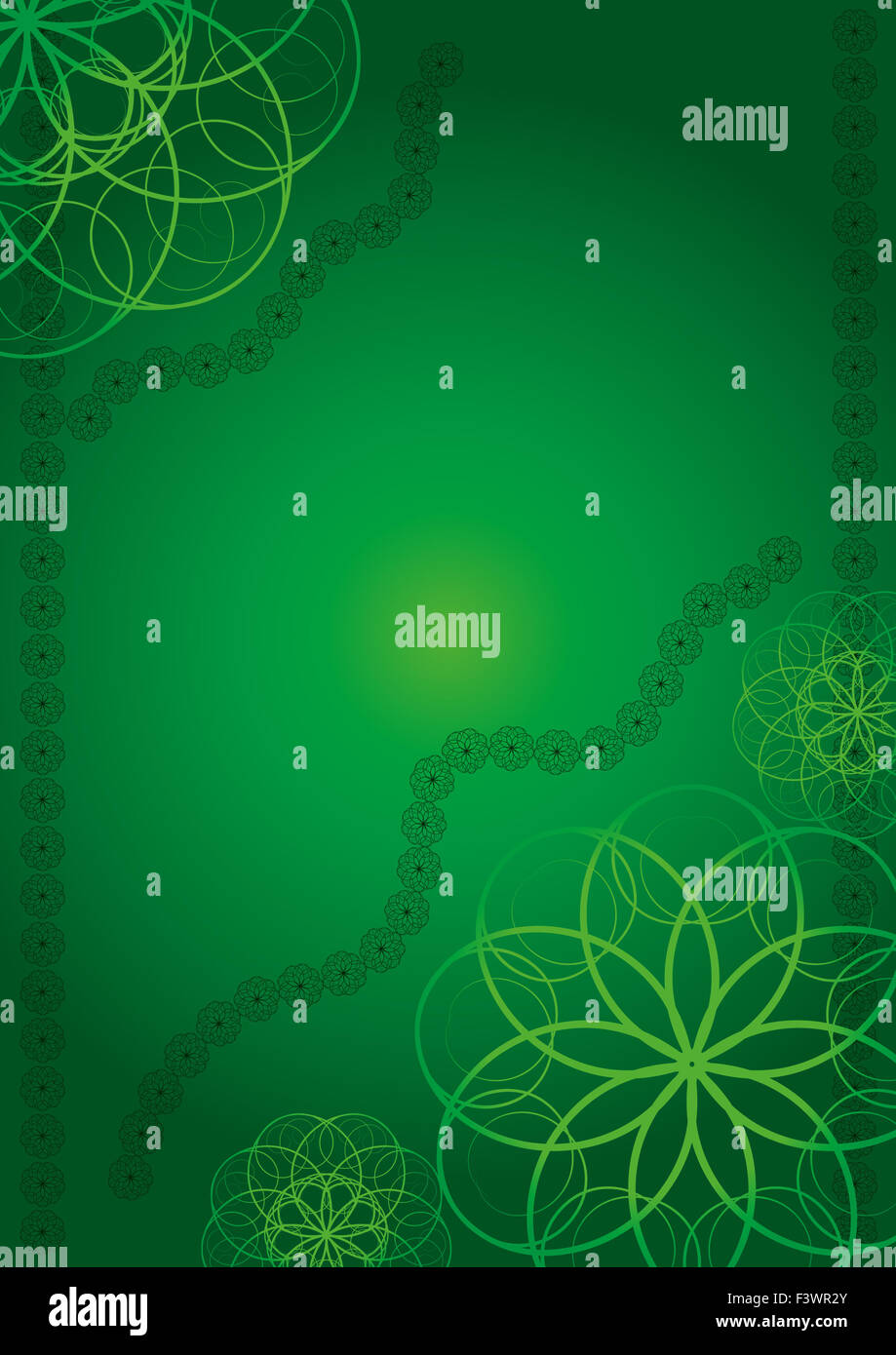 Abstract green curls Stock Photo - Alamy