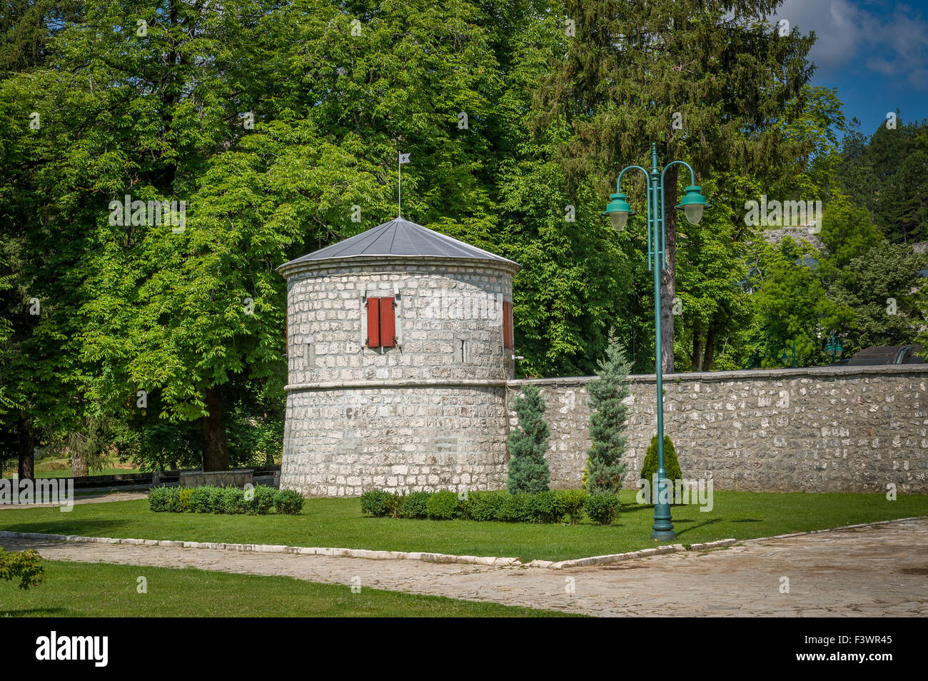 Cetinje monastery fortress tower Stock Photo - Alamy