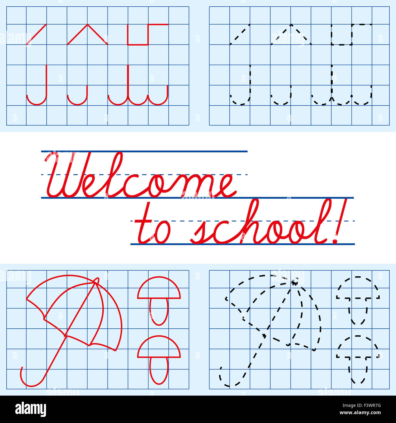 Welcome to school card Stock Photo - Alamy