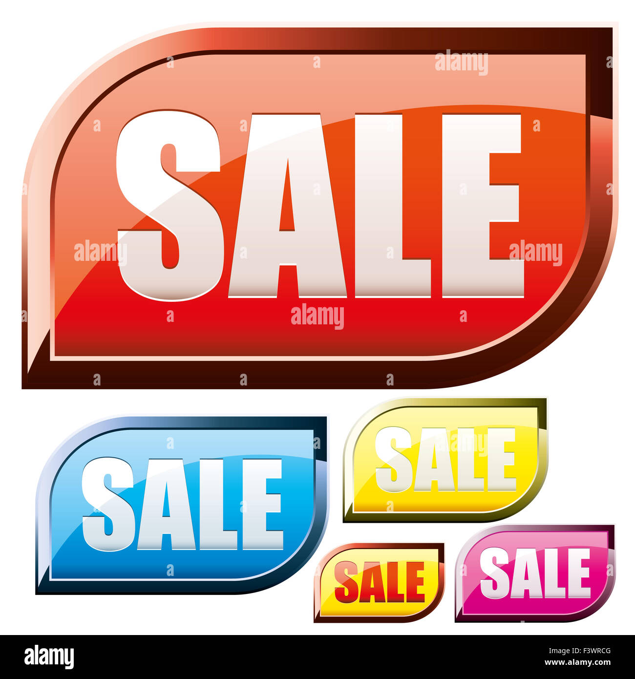 Colored Sale buttons Stock Photo - Alamy