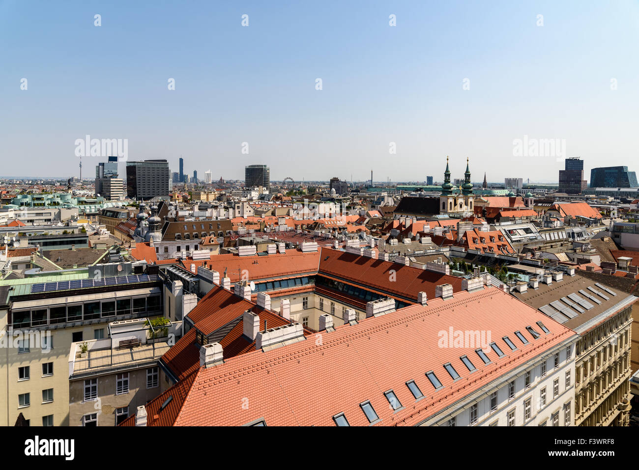 Aerial View Of Vienna City Skyline Stock Photo - Alamy
