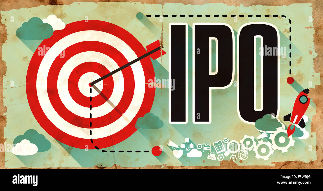 IPO. Poster in Flat Design. Business Concept Stock Photo - Alamy