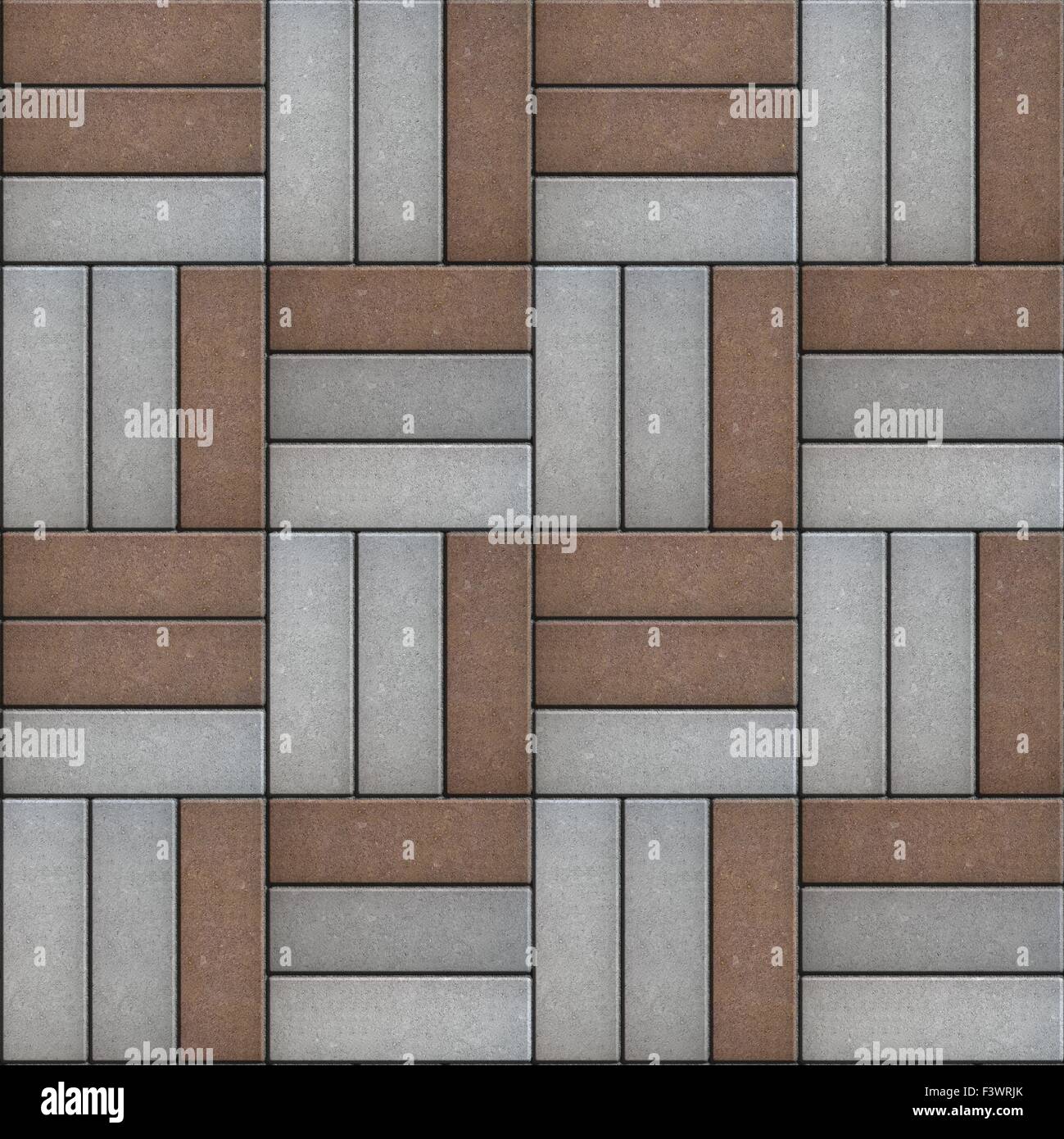 Gray and Brown Pavement of Rectangles Laid Out on Three Pieces Stock ...