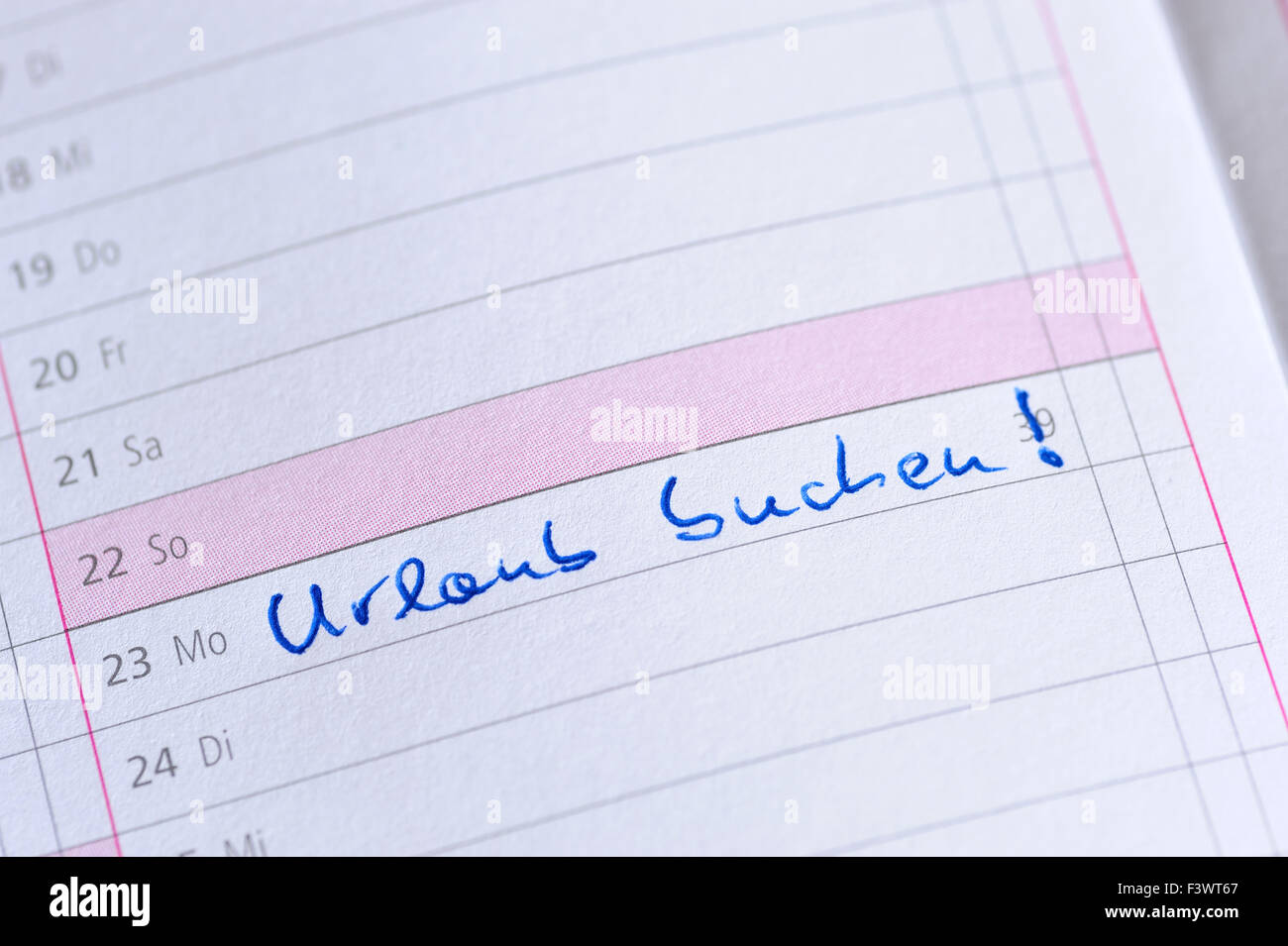 Annual leave calendar hi-res stock photography and images - Alamy