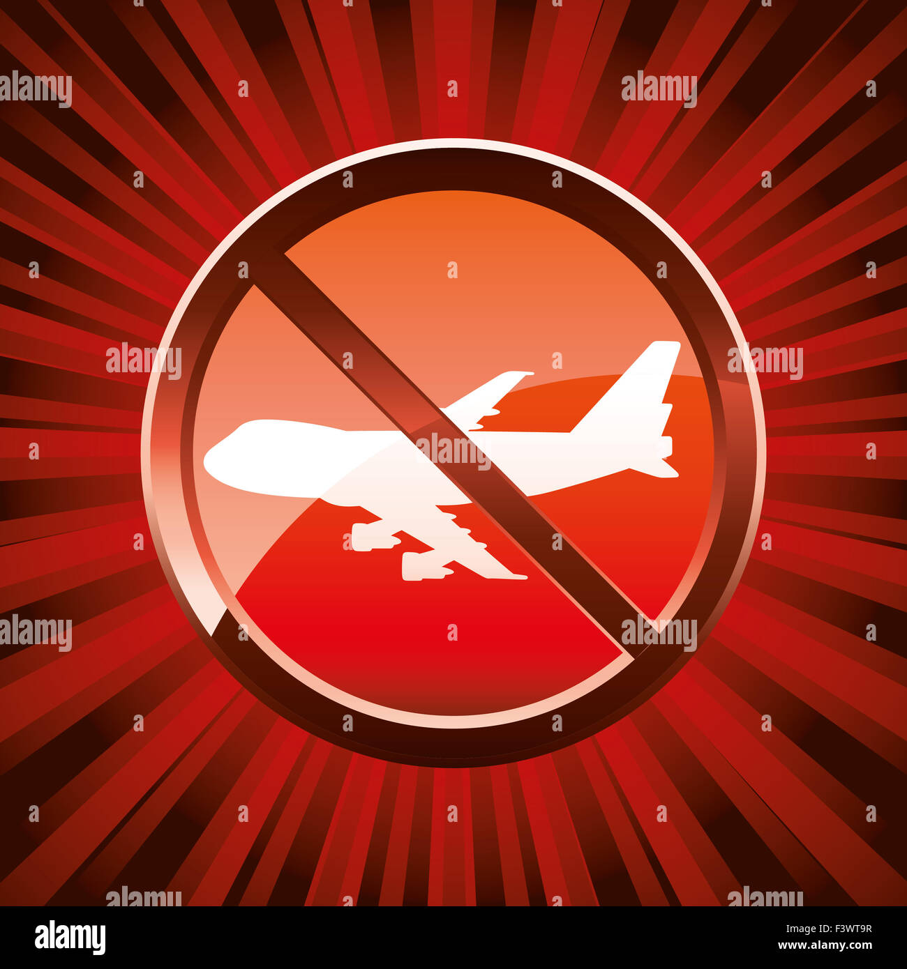 Warning ban flight Stock Photo - Alamy