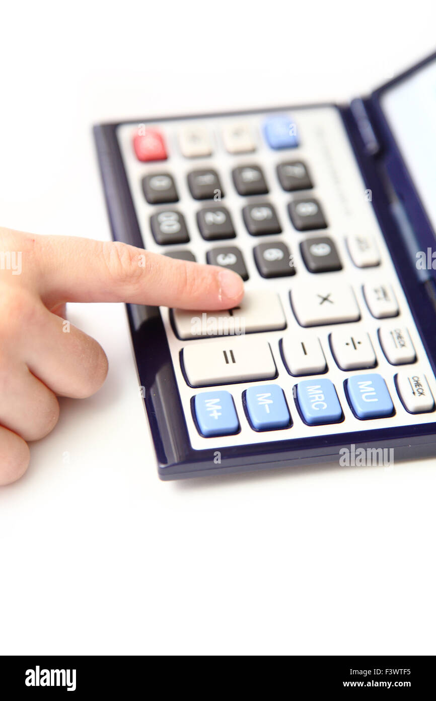 Kid calculator hi-res stock photography and images - Alamy