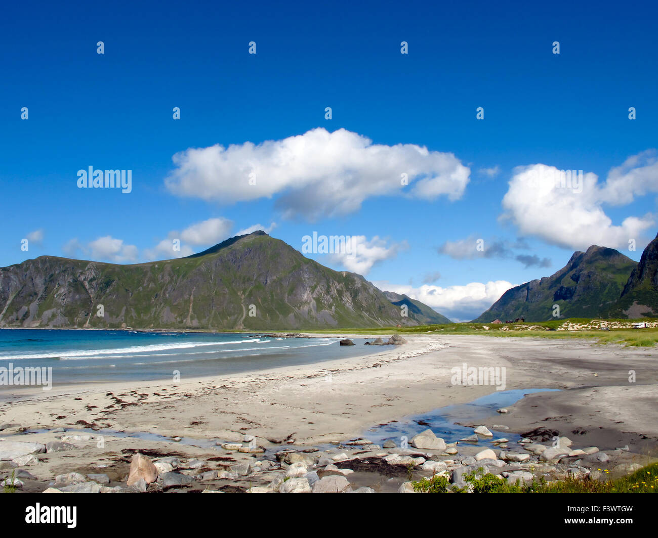 Picturesque landscape at Norway beach Stock Photo - Alamy