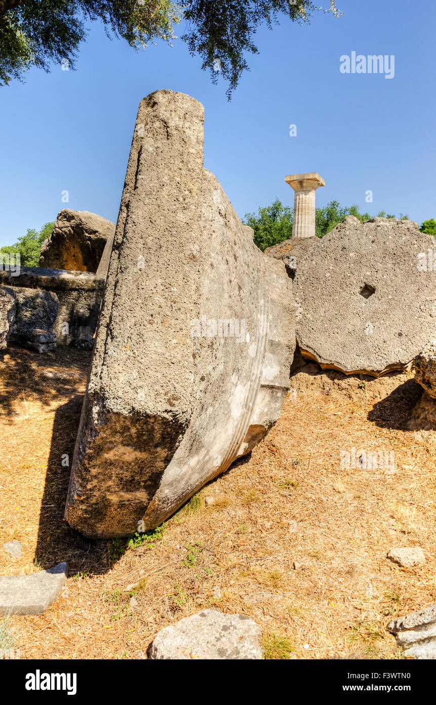 Ruins of the ancient site of Olympia, in Greece, where the Olympic ...