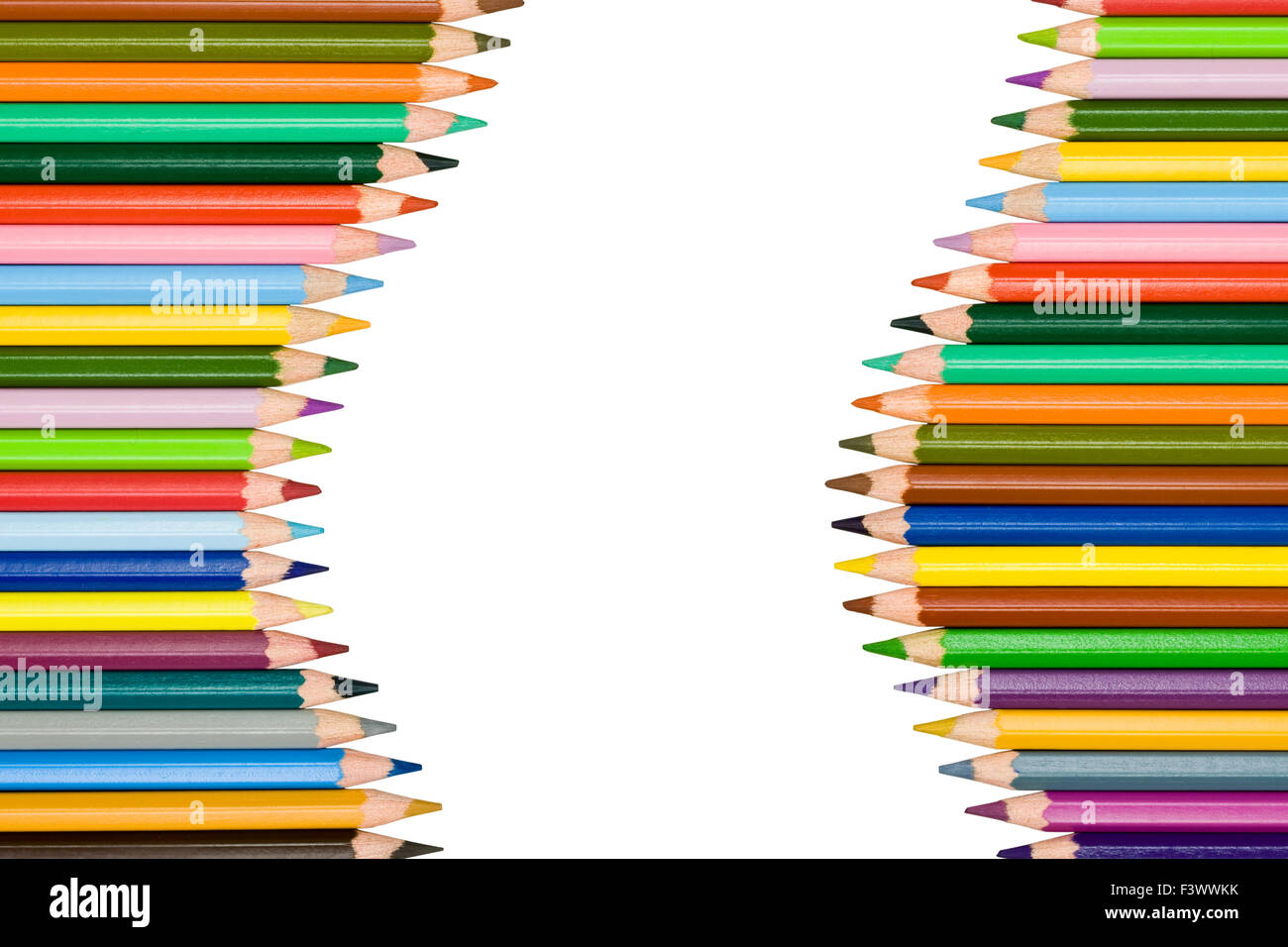 Top view of colored pencils Stock Photo - Alamy