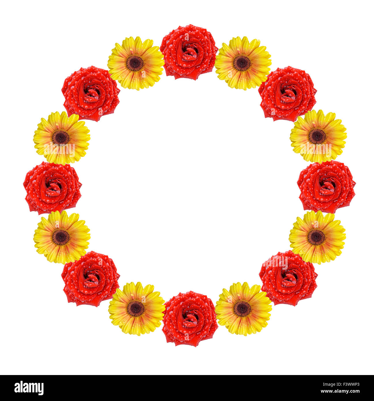 Round frame flowers hi-res stock photography and images - Alamy