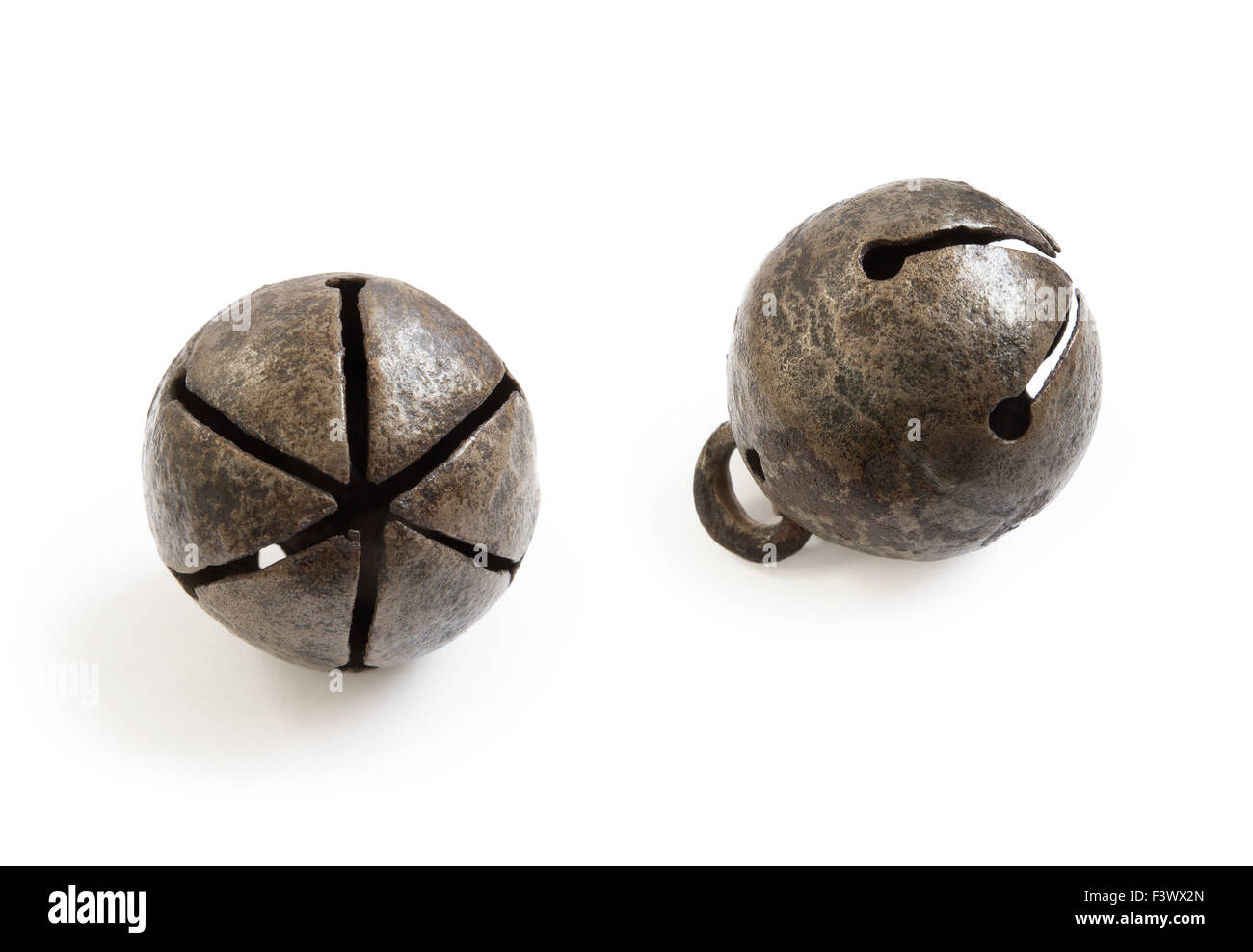 Two round shepherd's bells Stock Photo - Alamy