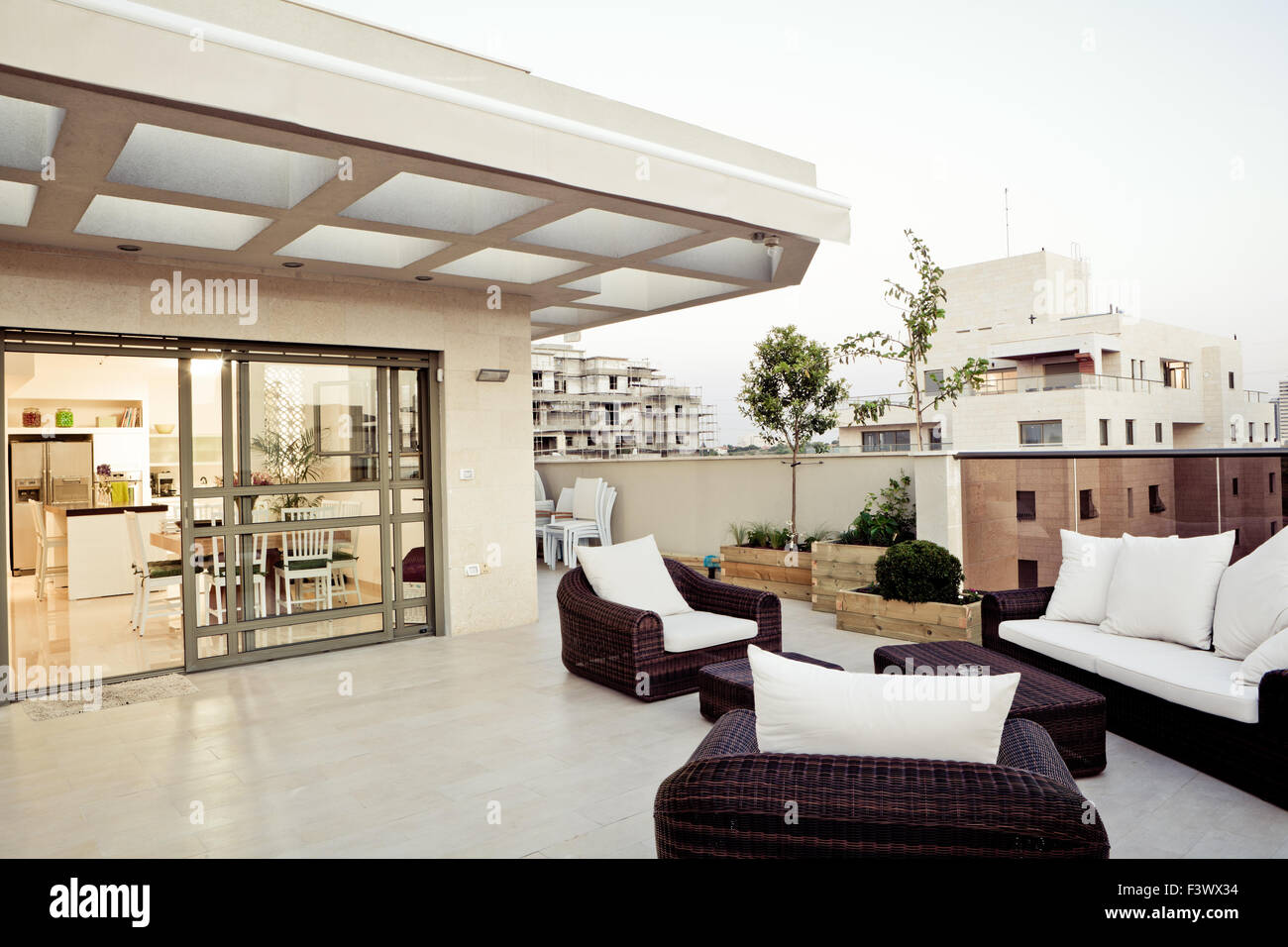 Balcony Interior Design Stock Photo - Alamy