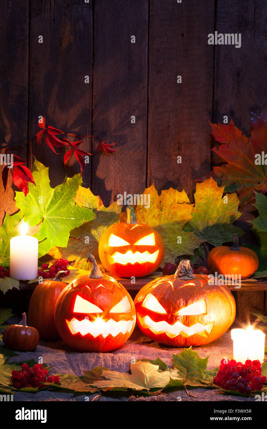 Halloween still life with pumpkins Stock Photo - Alamy